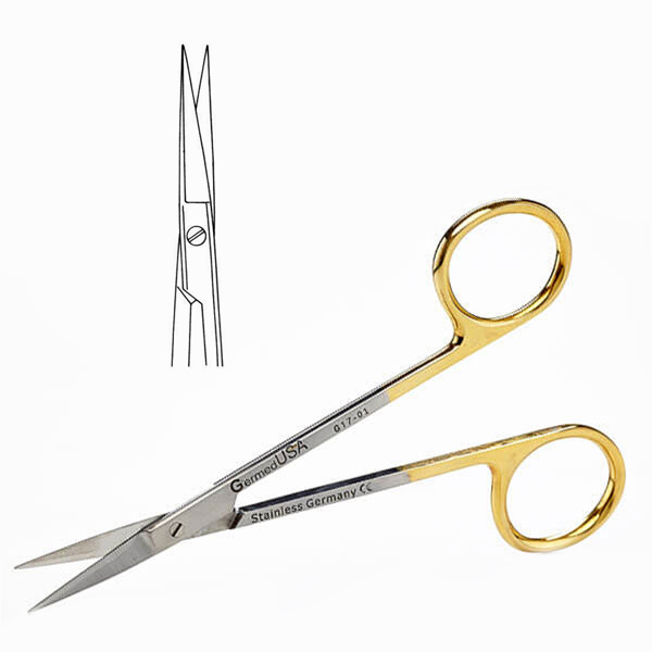 Iris Scissors 11.5cm, Straight TC Insert Jaws | GerDentUSA