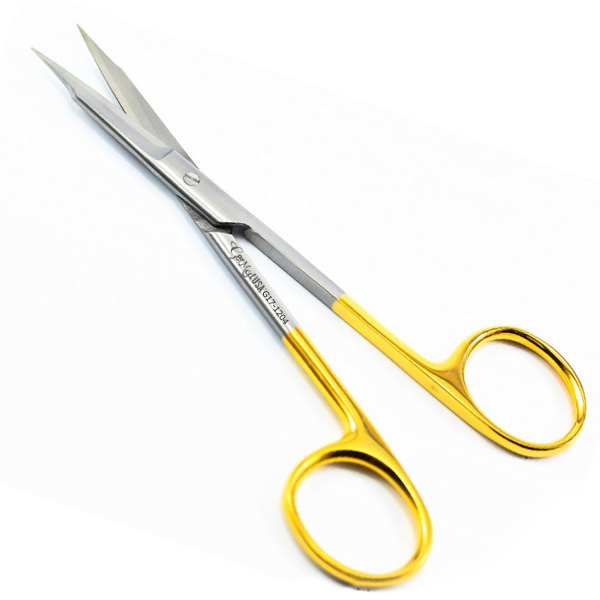 Goldman-Fox Gum Scissors 5" Curved TC Insert Jaws