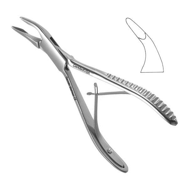 Dental Blumenthal Rongeur 6", 45 Degree, 3mm, Single Action